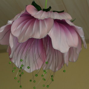 Chandelier Sakura Flower, Fairy Pendant Lampshade , Pink Purple Ceiling ...
