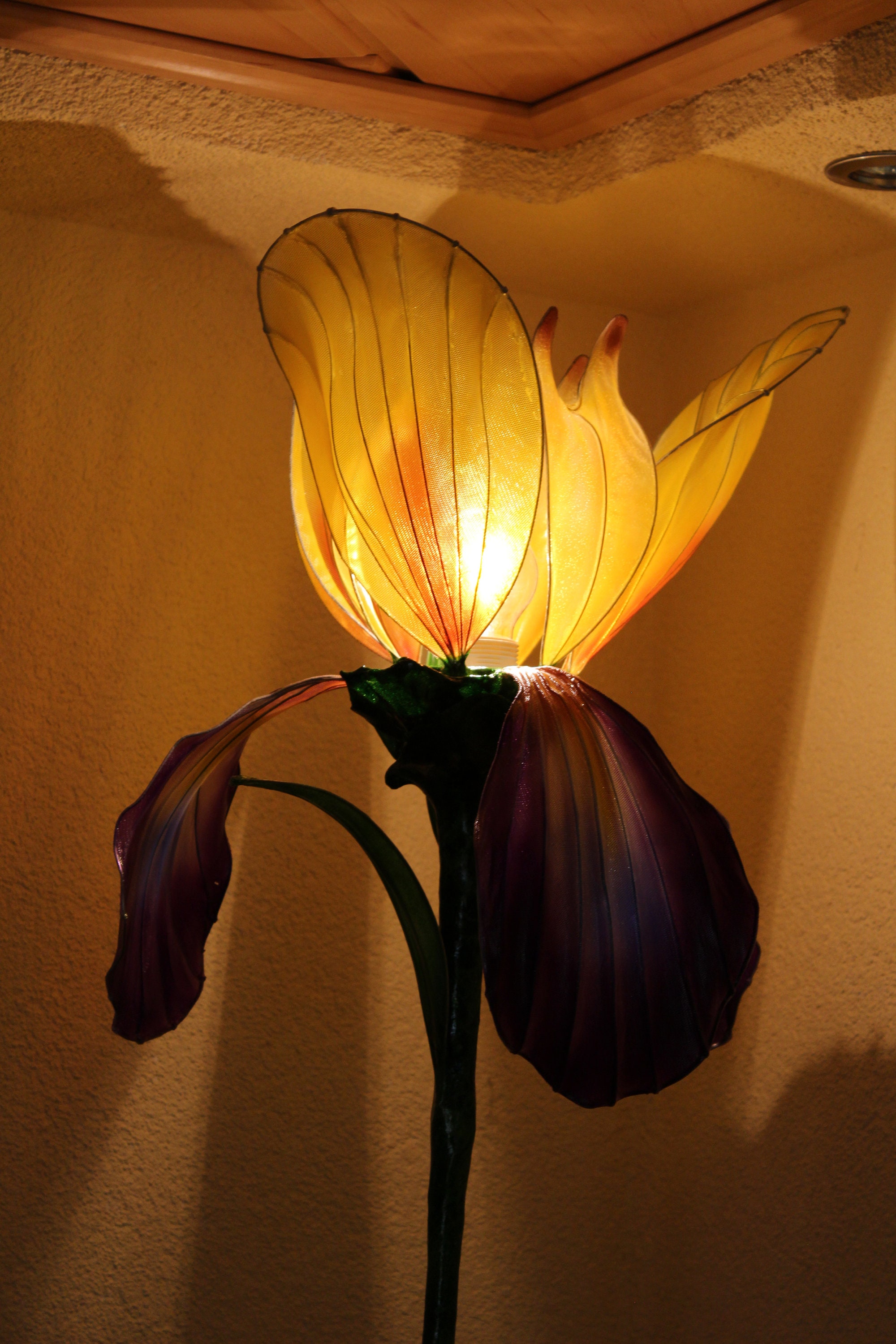 Floor Lamp Yellow Lilac Lamp Minimalist Lighting Violet Lamp - Etsy