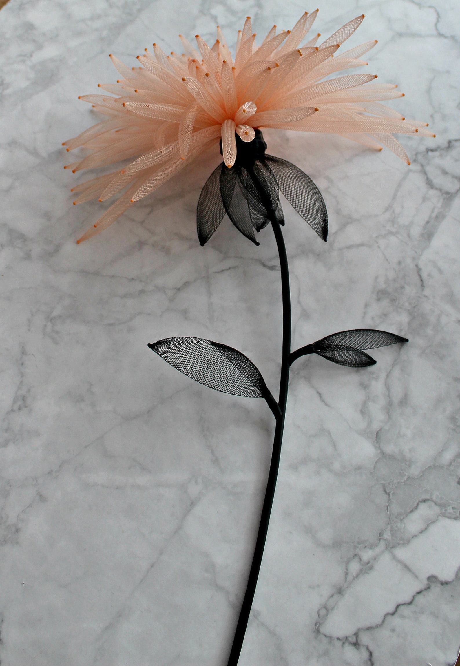 Delicate Translucent Flower Made of Nylon Mesh and Rubber - Etsy