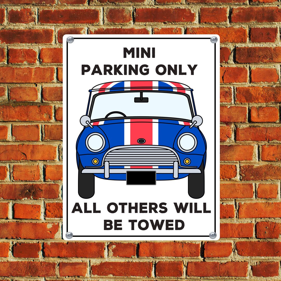 Wall Décor Signs Classic Mini Parking Sign Moke Scamp Customisable ...