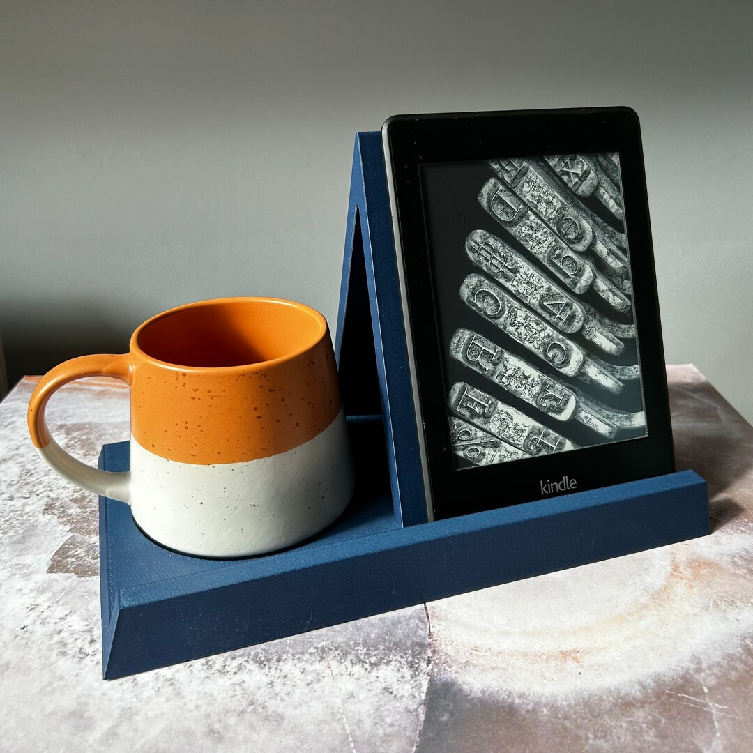 3D Printed Book Nook Reading Stand: Bedside Organizer With Coaster ...