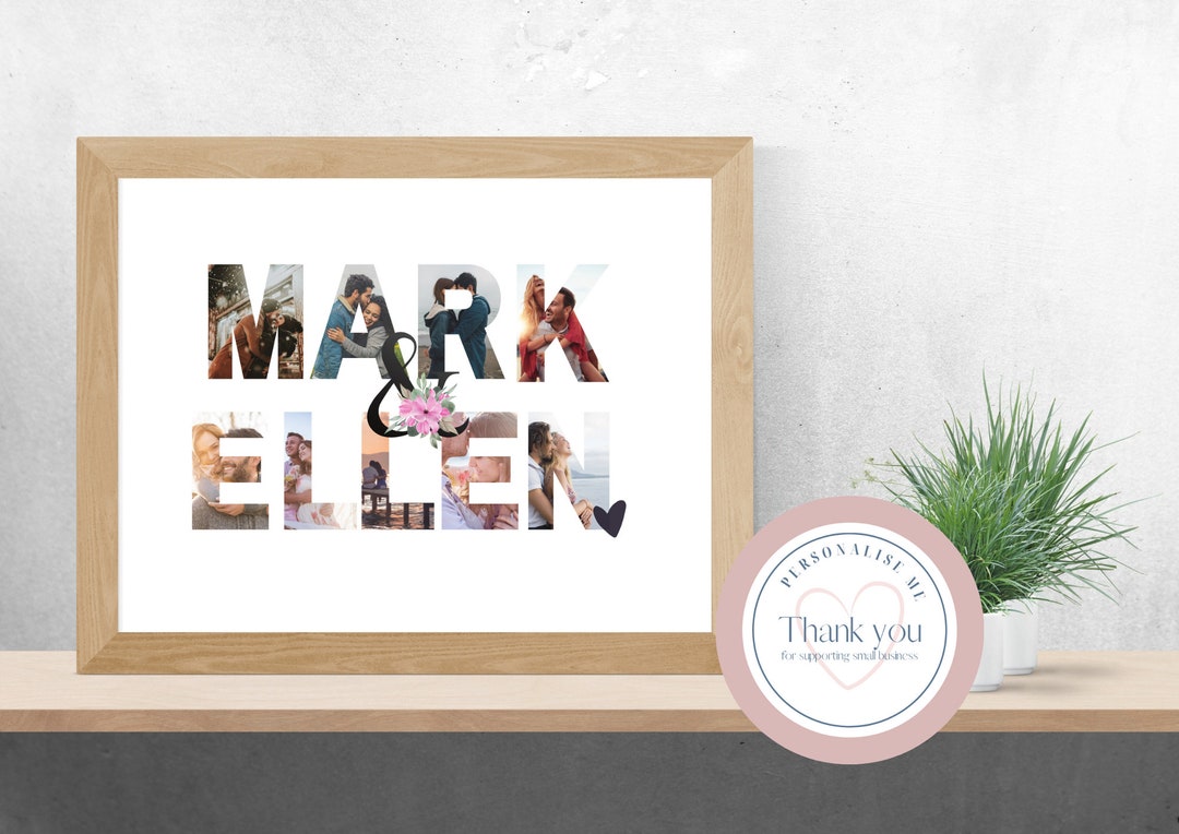 Name Photo Collage, Personalised Word Collage, Name Photo Collage ...