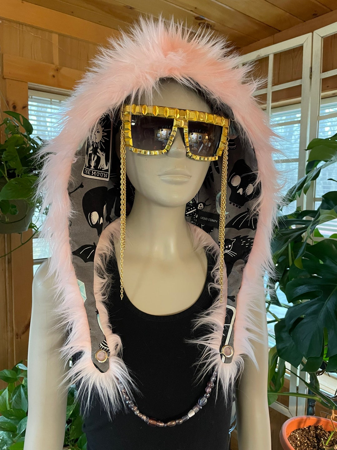 Pixie Goth Faux Fur Hood - Etsy