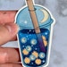 Starry Aesthetic Boba Moon and Stars Boba Cute Night Sky Sticker ...