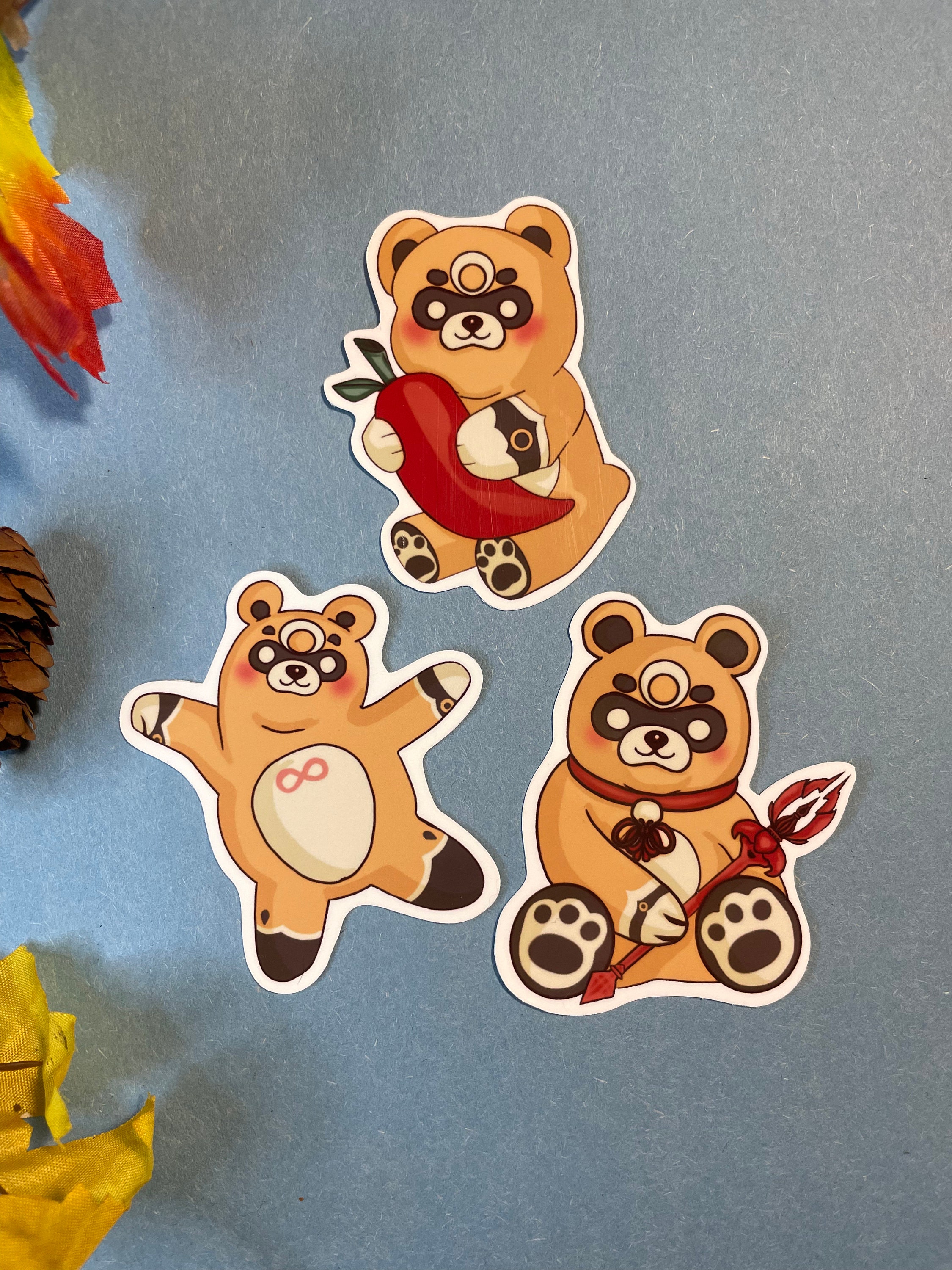 Xiangling Genshin Impact Guoba Bear Sticker Pack for Genshin Lover ...