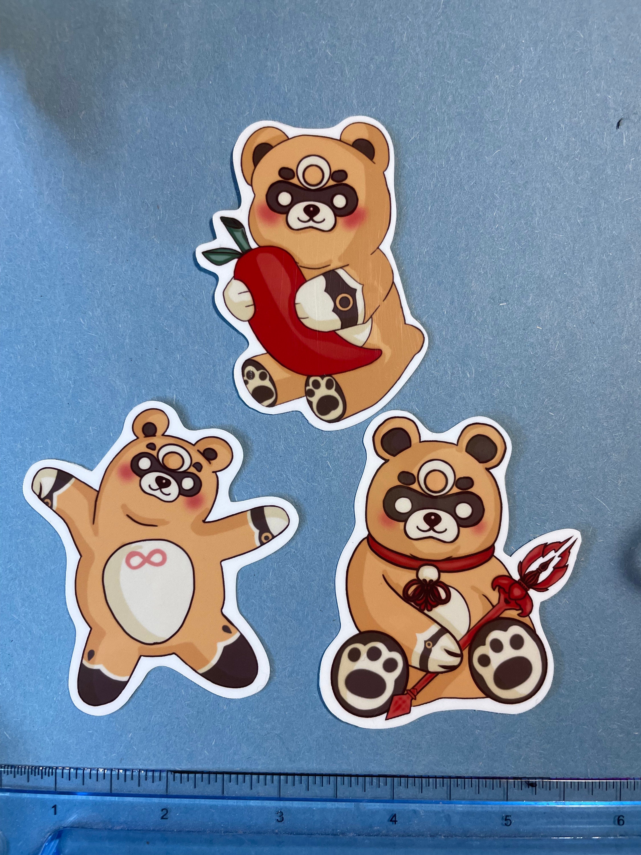 Xiangling Genshin Impact Guoba Bear Sticker Pack for Genshin Lover ...