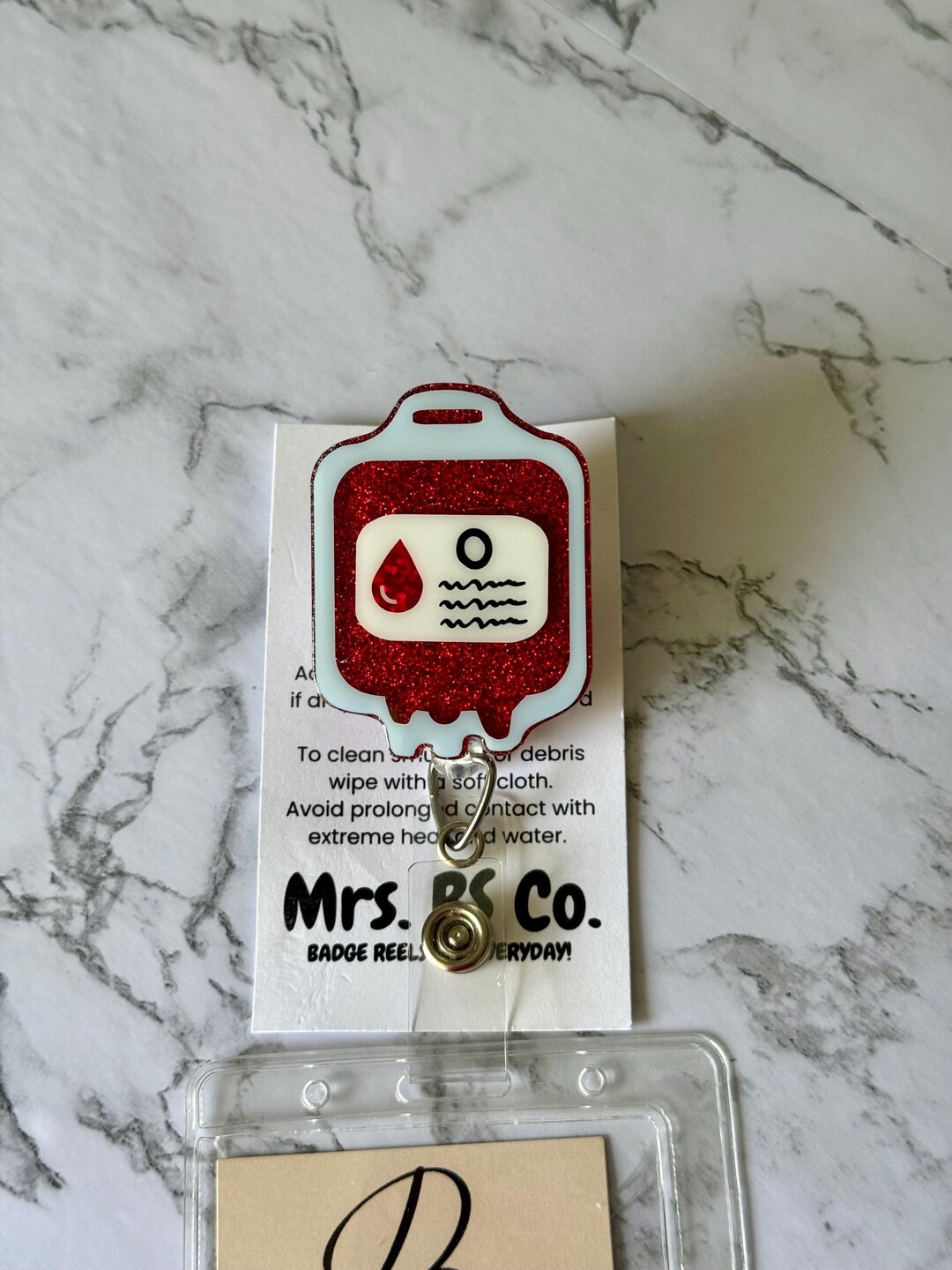 Blood Bag Reel Badge, Healthcare Badge Reel, Blood Bank Technichian - Etsy