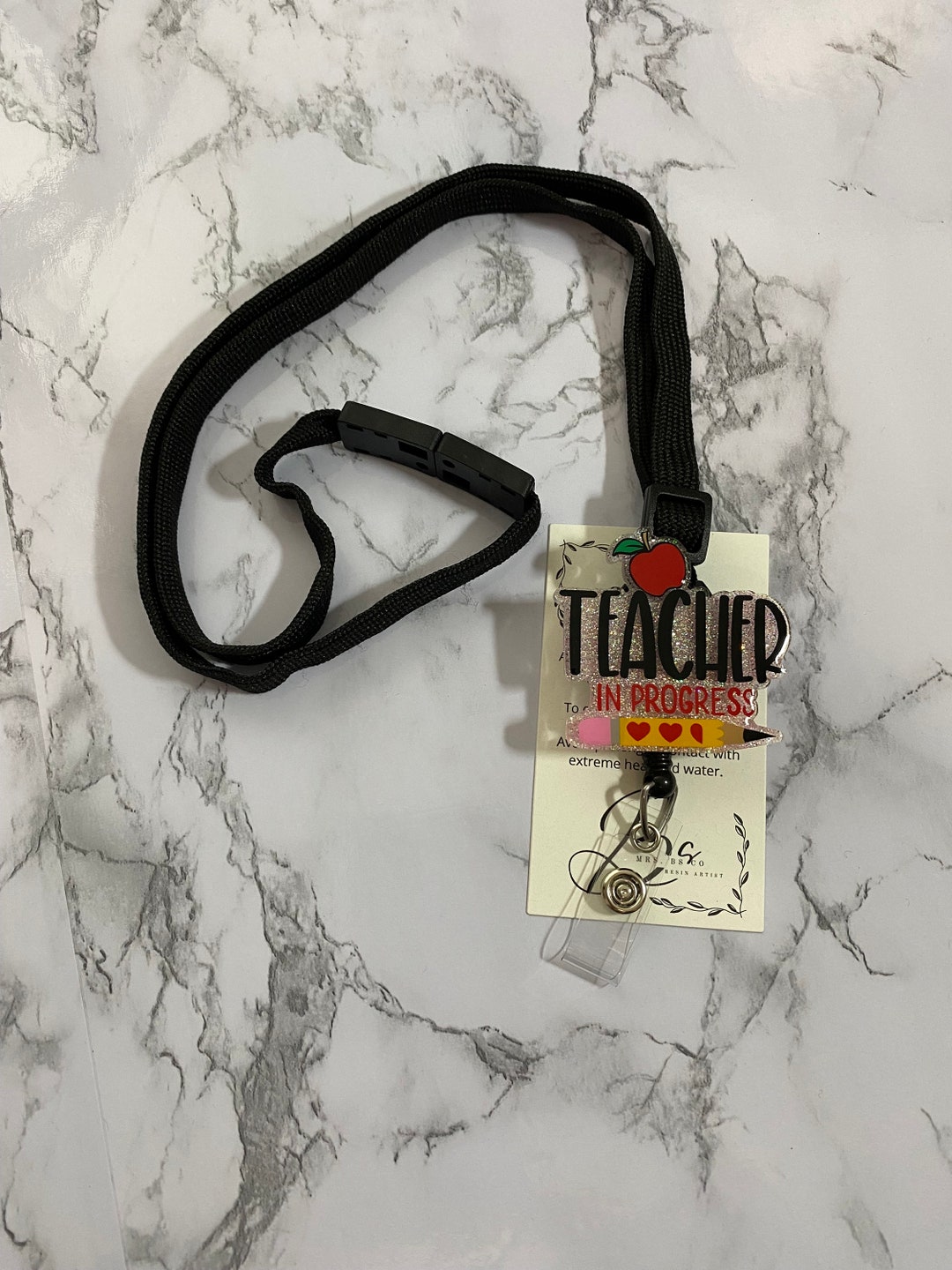 Teacher in Progress Badge Reel - Etsy