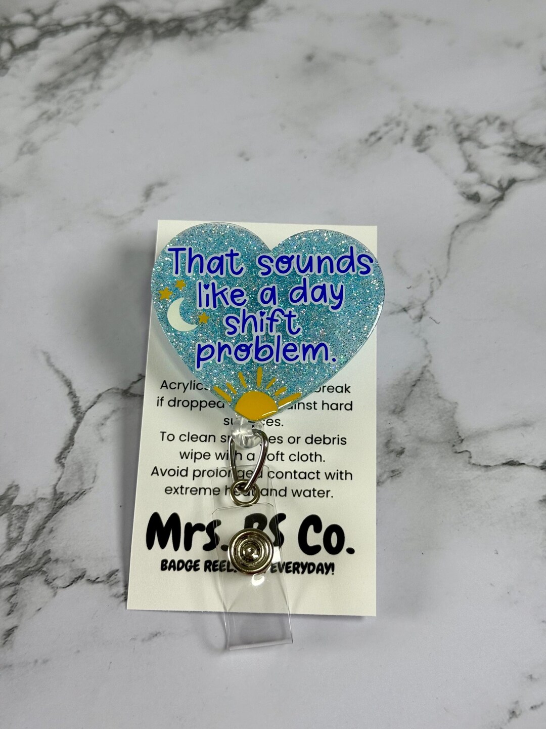 Day Shift Problem Badge Reel - Etsy