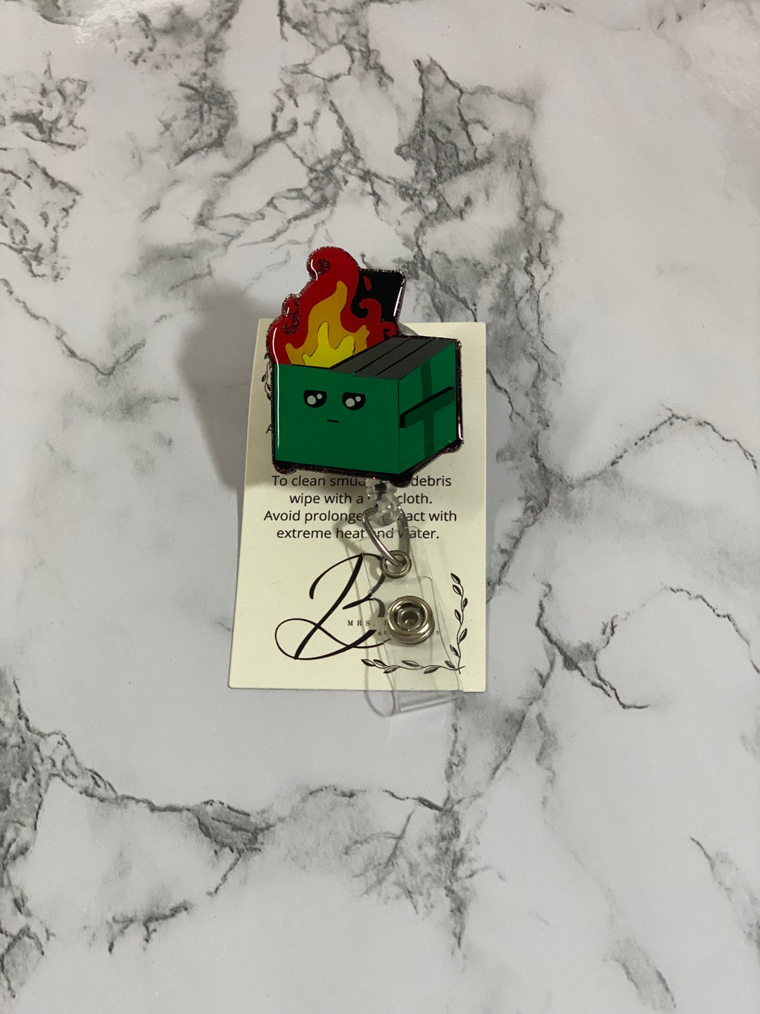 Dumpster Fire Badge Reel - Etsy