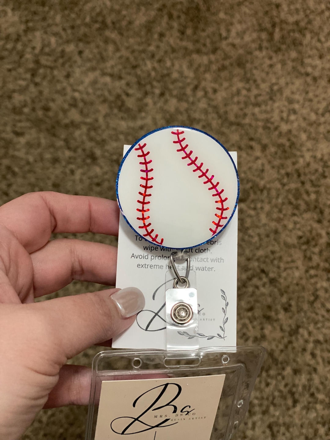 Baseball Badge Reel - Etsy