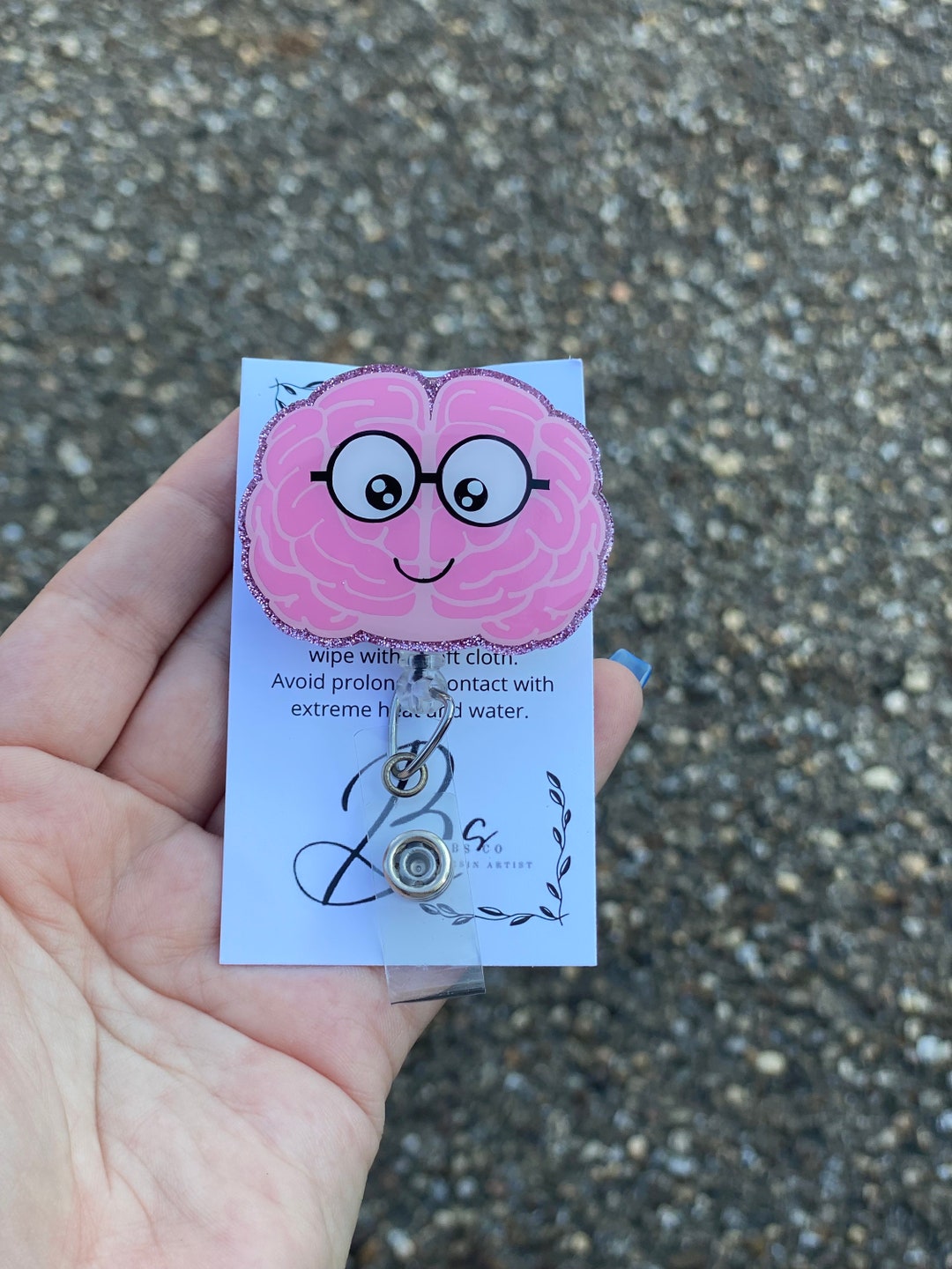 Brain Badge Reel - Etsy