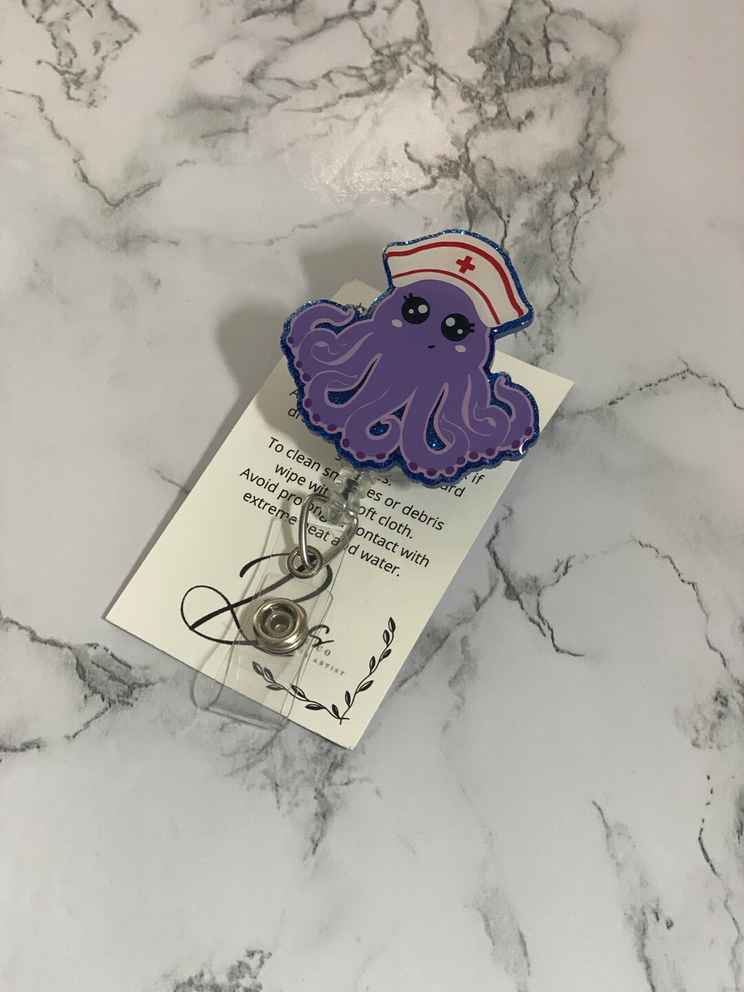 Nurse Octopus Badge Reel - Etsy