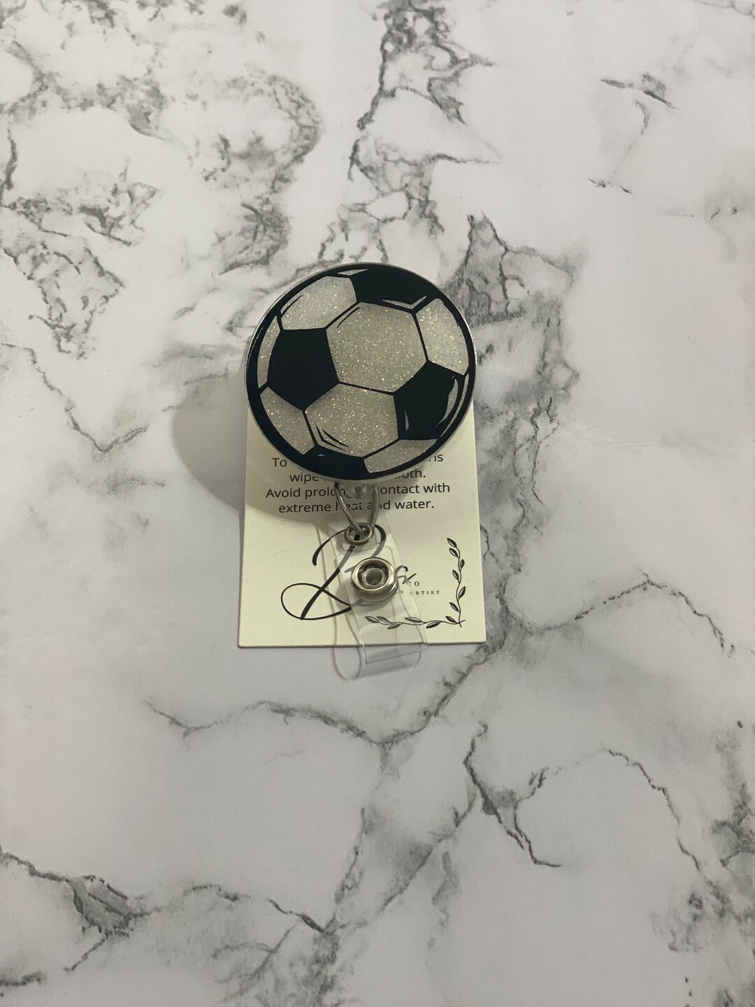 Soccer Ball Badge Reel - Etsy
