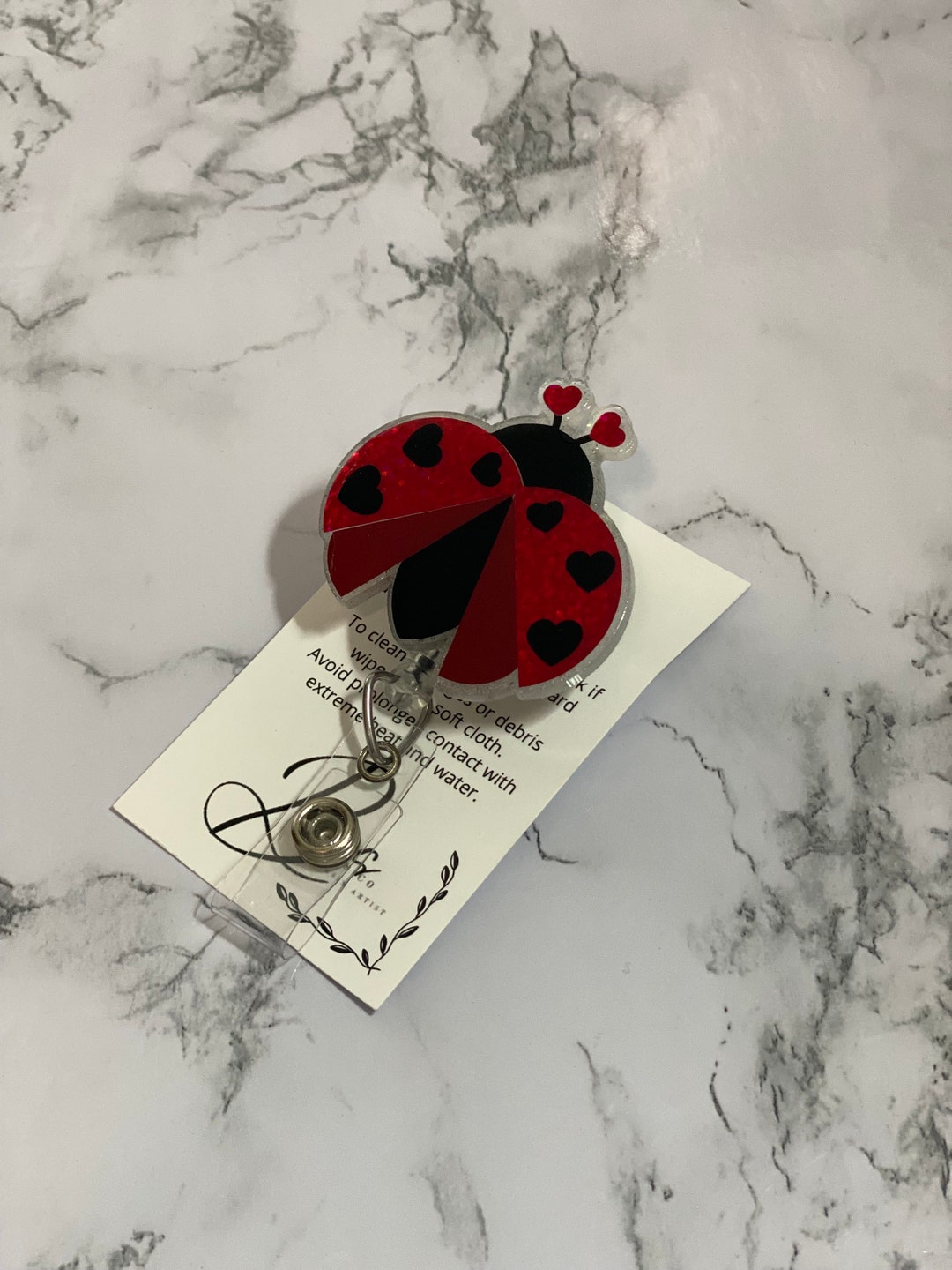 Ladybug Badge Reel - Etsy