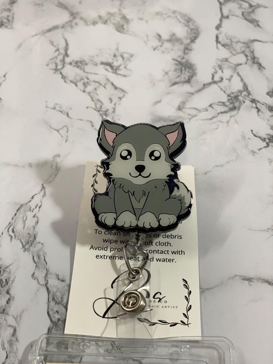 Wolf Badge Reel - Etsy