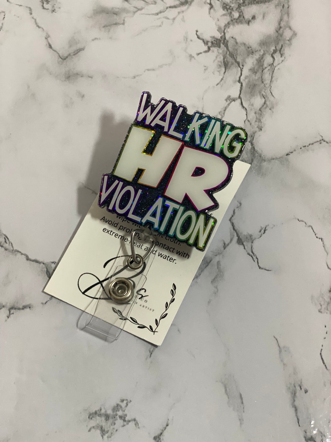 Walking HR Violation Badge Reel - Etsy