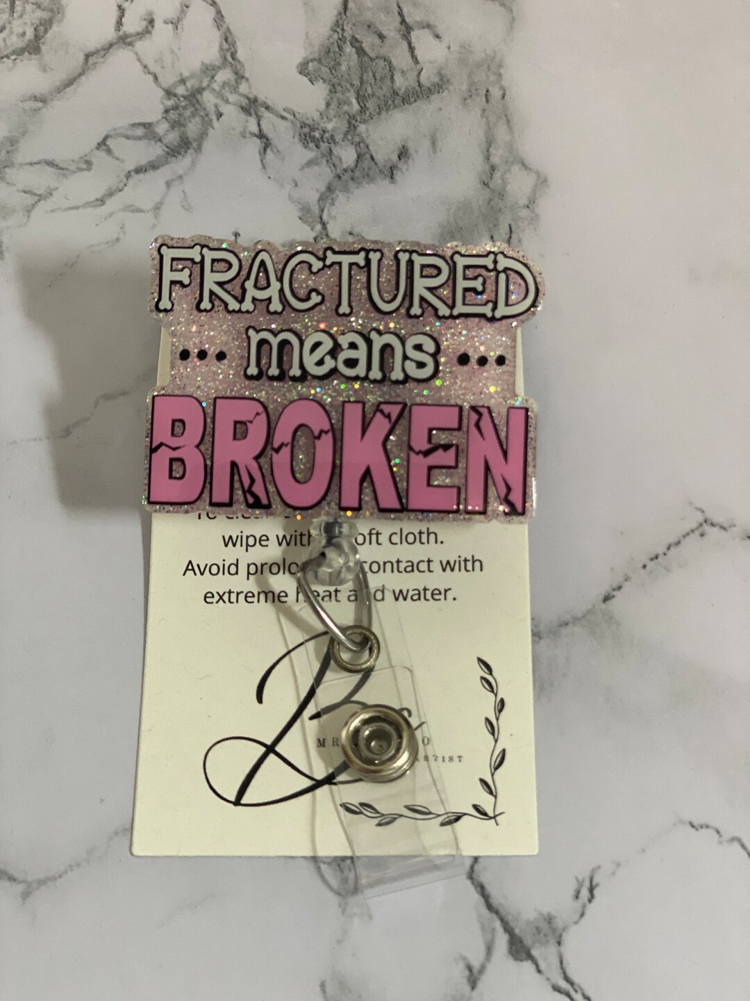 Fractured Means Broken Badge Reel - Etsy