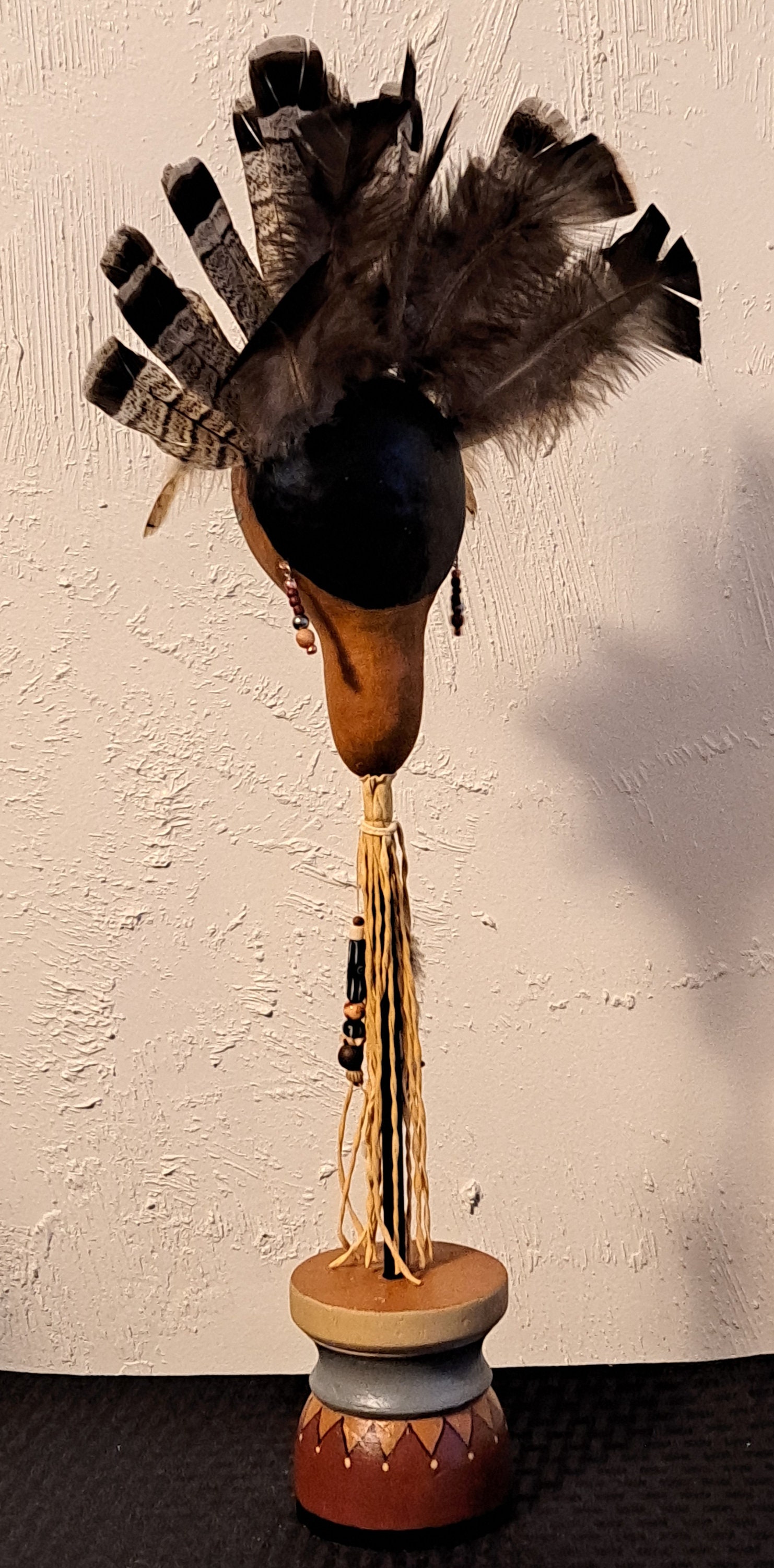 Gourd Mask on Wood Base,gourd Art, Southwest Art, by Award Winning ...