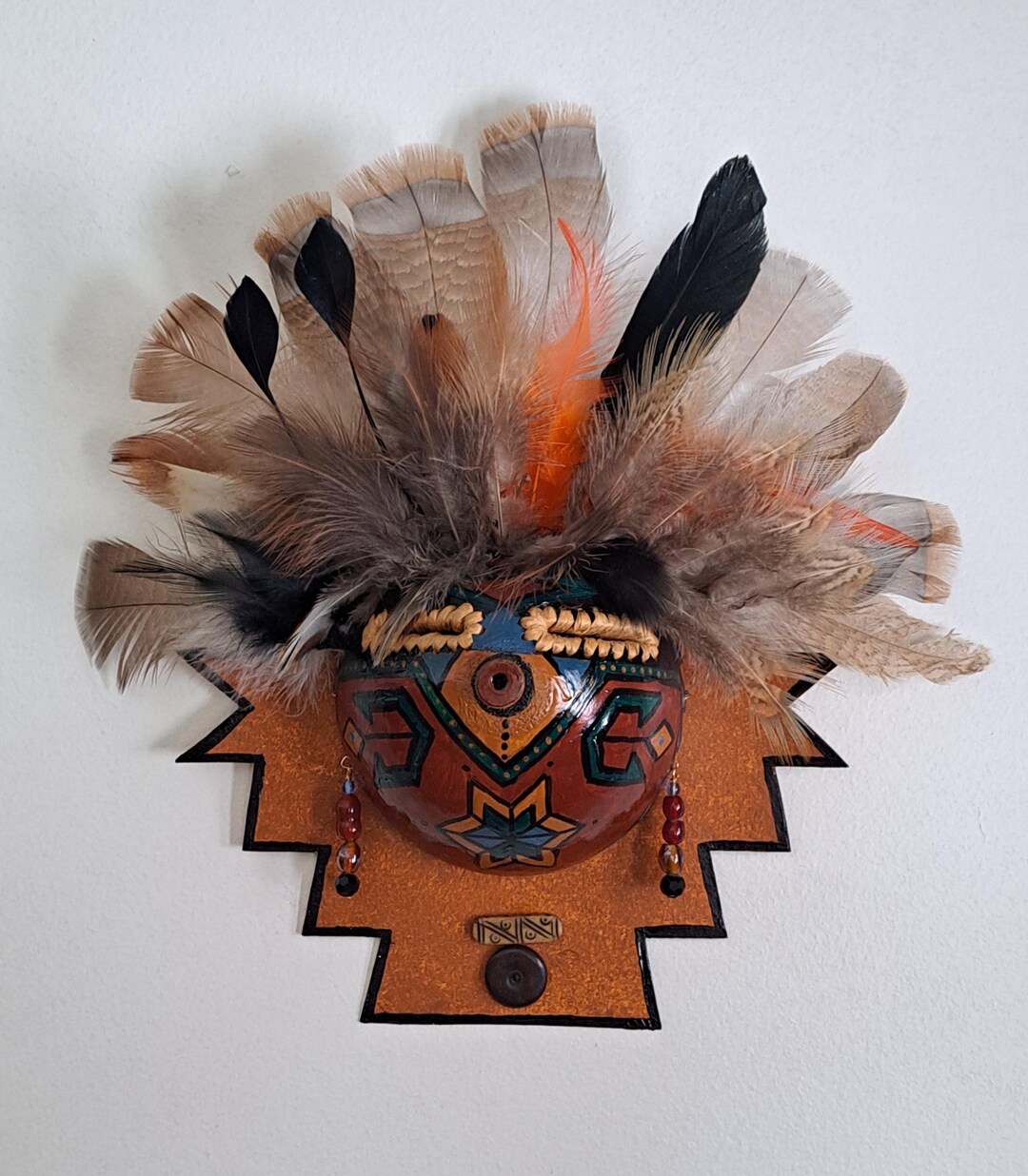 Gourd Mask, by Award Winning Gourd Artist, Patricia Carroll Sailors - Etsy