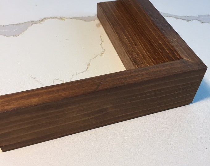 Antique Oak Stained Custom Wood Floating Frames 3/4 Deep Canvas, Canvas ...