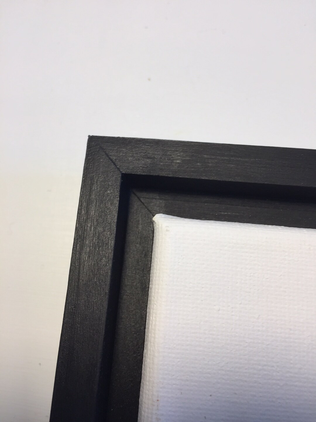 3/4" Custom Black Wood Floating Frame for Canvas Art - Etsy