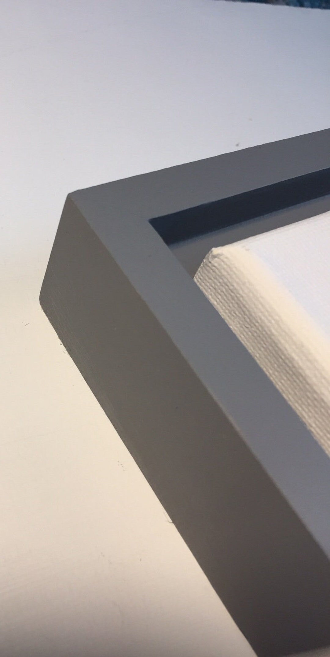 Buy Navy Blue Custom Wood Floating Frames 3/4 Deep Canvas, Canvas ...