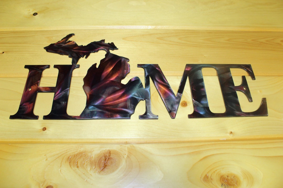 Metal Michigan Home Sign/metal Michigan Sign/michigan Home Sign ...