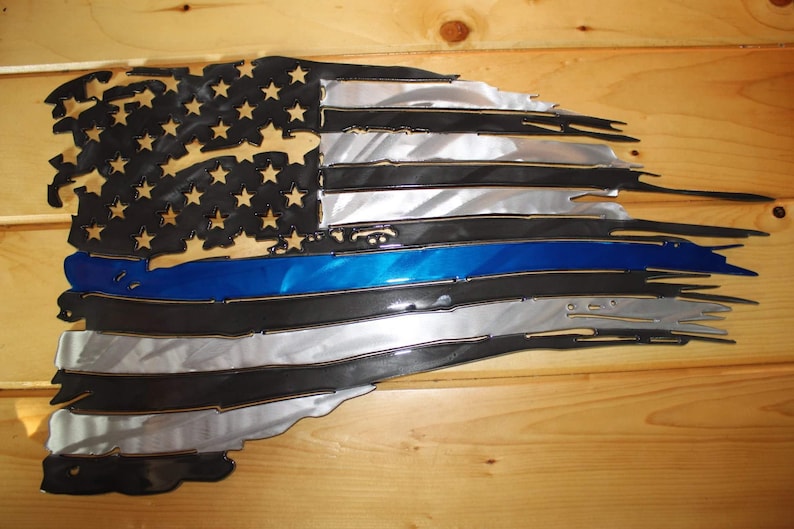 Thin Blue Line Flag/police Flag/distressed Flag/police Officer Gift ...