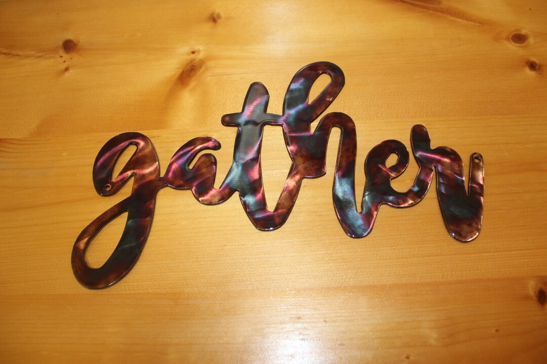 Metal Gather Sign/metal Kitchen Signs/kitchen Wall Décor/custom Gather ...
