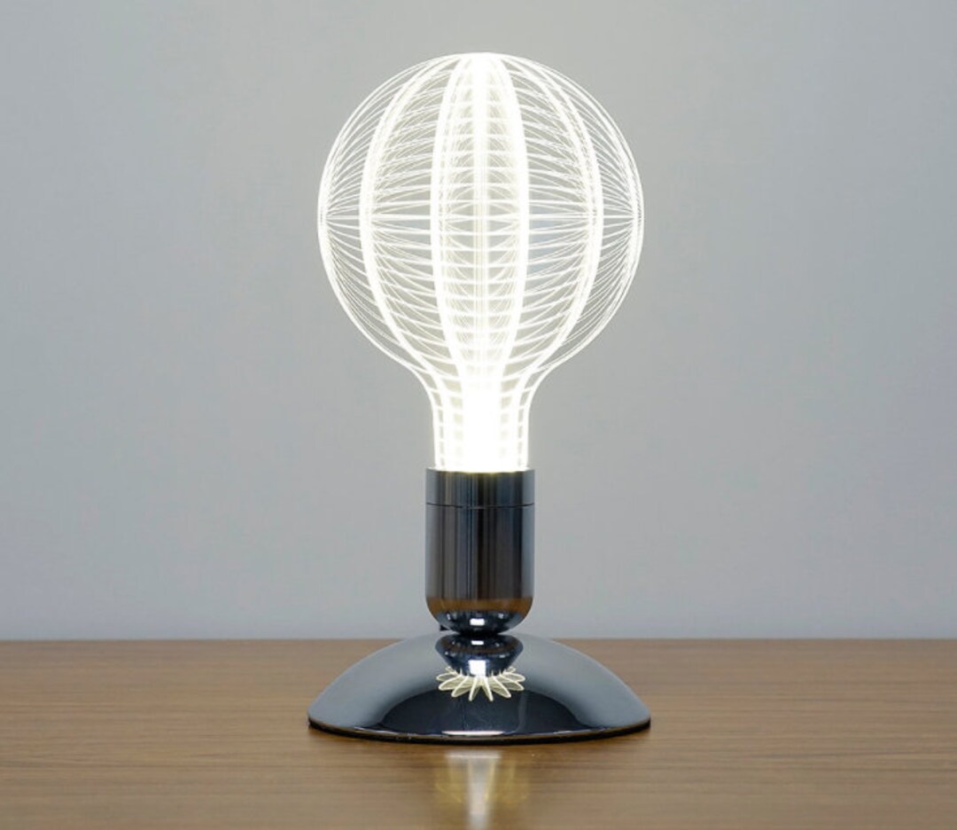 Bulb Led in Plexiglass Design Engraved Laser Shape SPHERE Type Planet ...