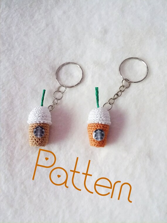 CROCHET PATTERN Frappuccino Keychain - Etsy