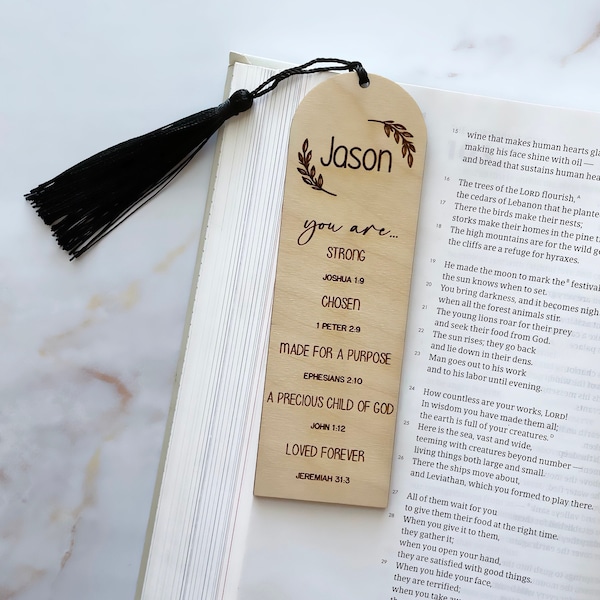 Personalized Christian Bookmarks - Etsy