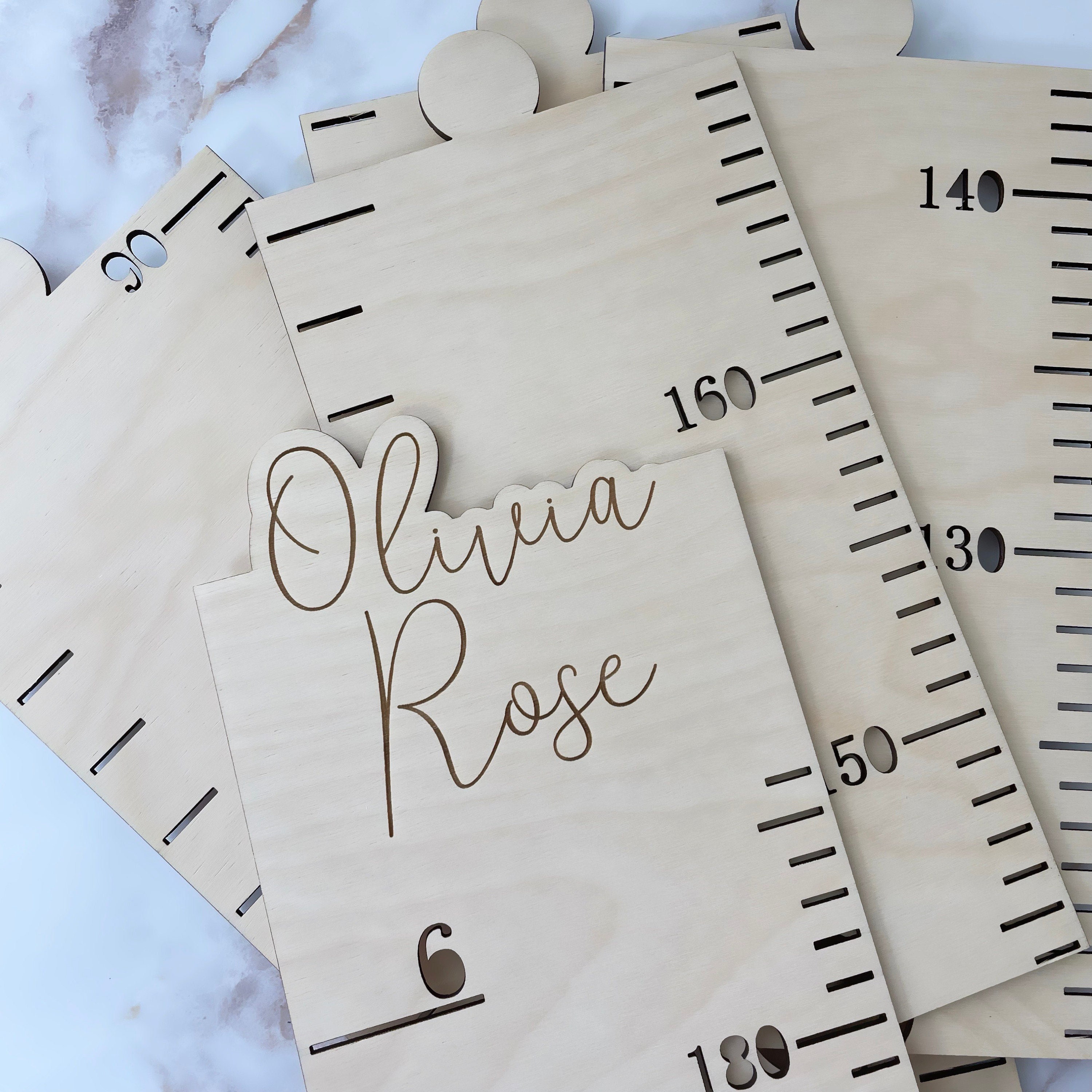 Personalized Wooden Growth Chart Ruler | Growth Measuring Stick ...