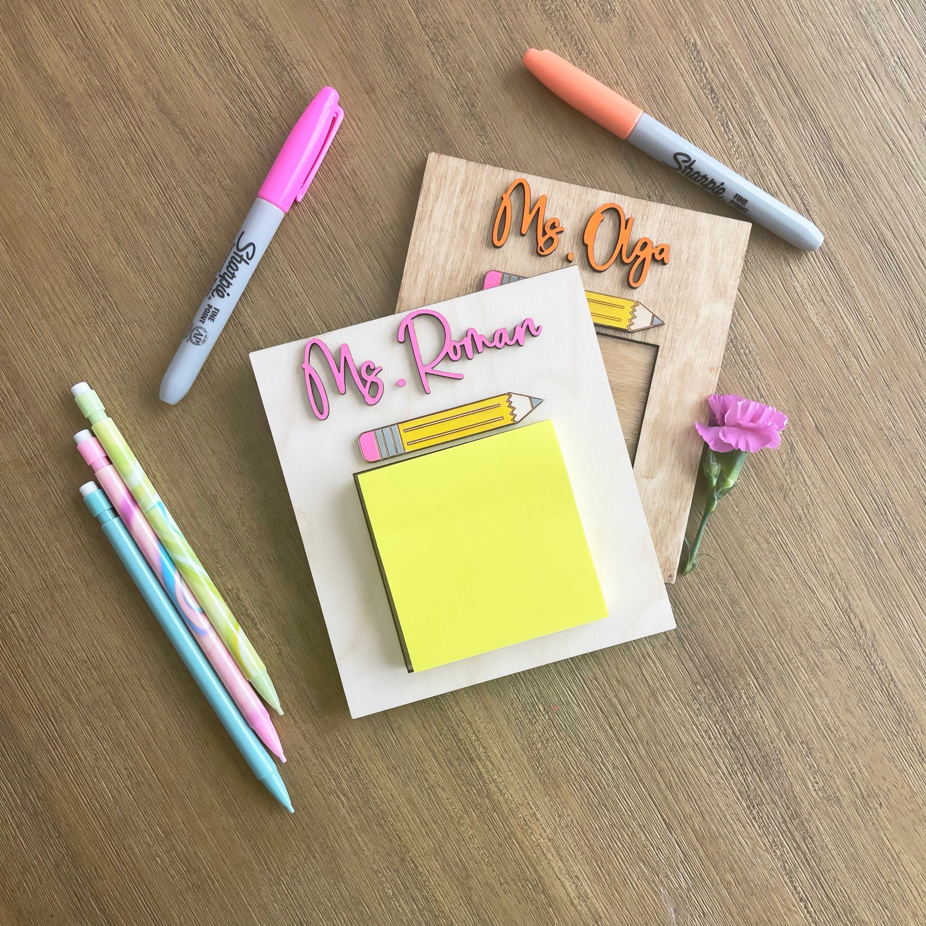 Personalized Sticky Notes Holder | Post-it Notes Pad | Sticky Note ...