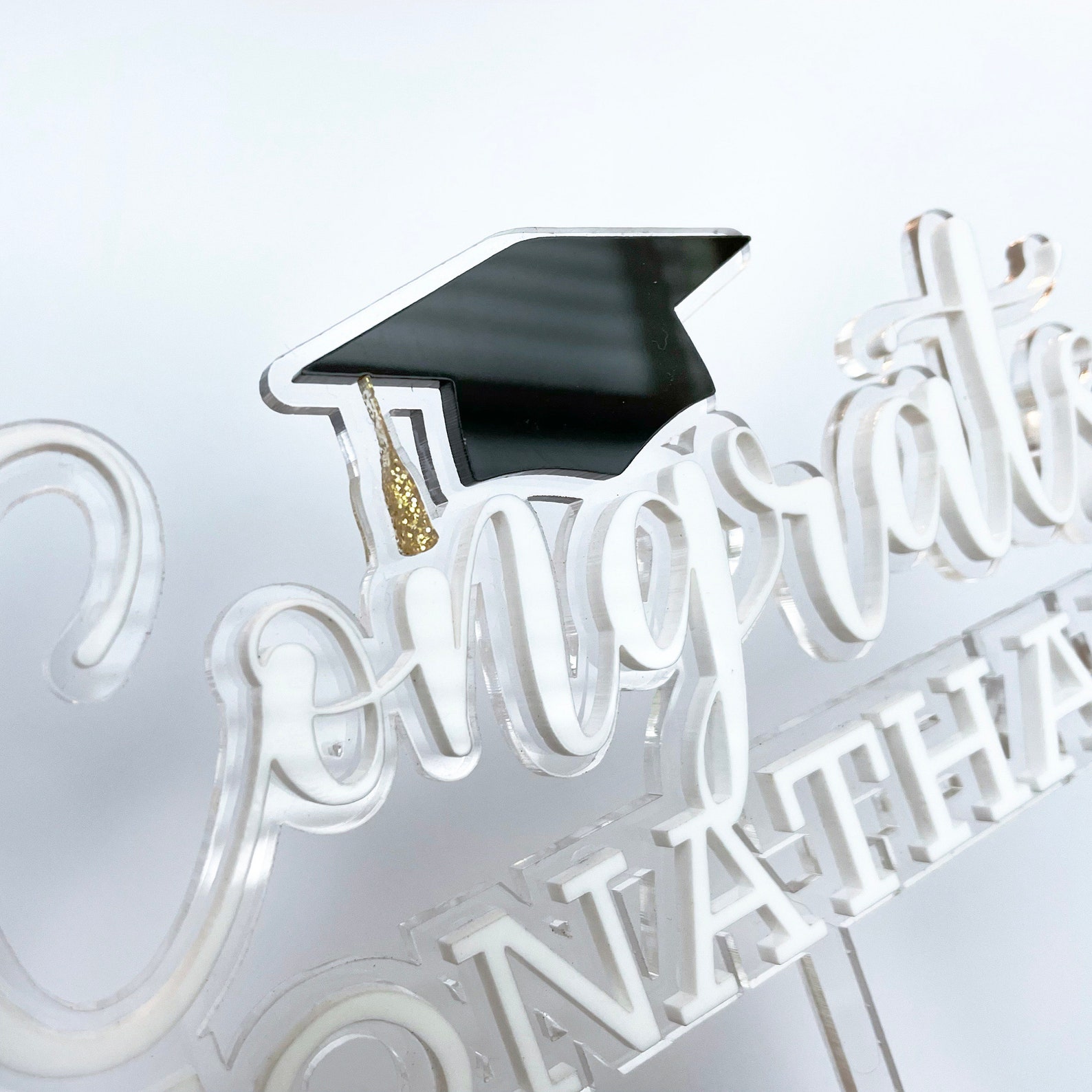 Personalized Graduation Cake Topper Congrats Grad Cake Decor | Etsy