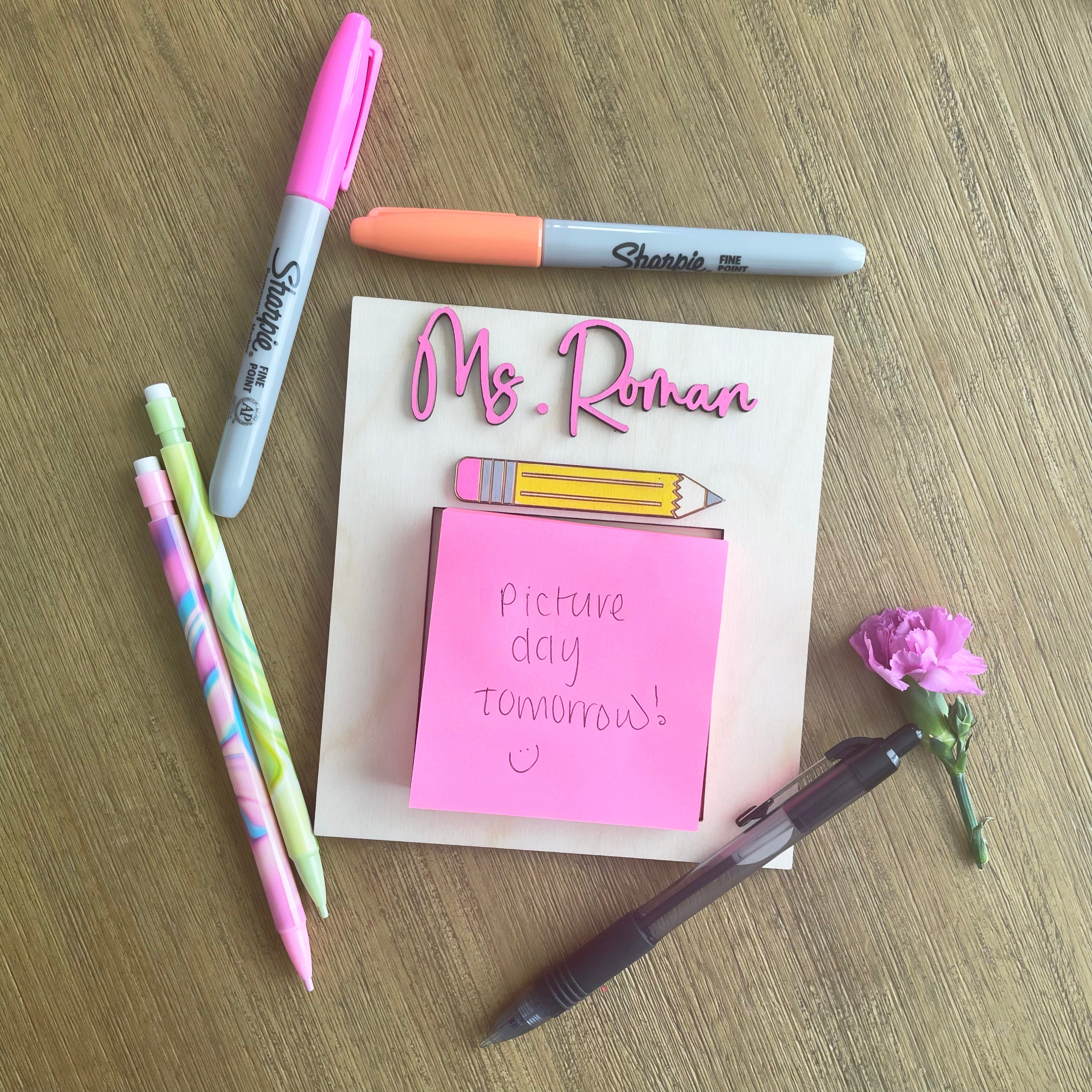 Personalized Sticky Notes Holder | Post-it Notes Pad | Sticky Note ...