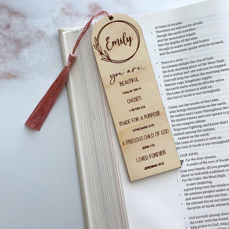 Personalized Bible Verse Bookmark Engraved Personalized - Etsy