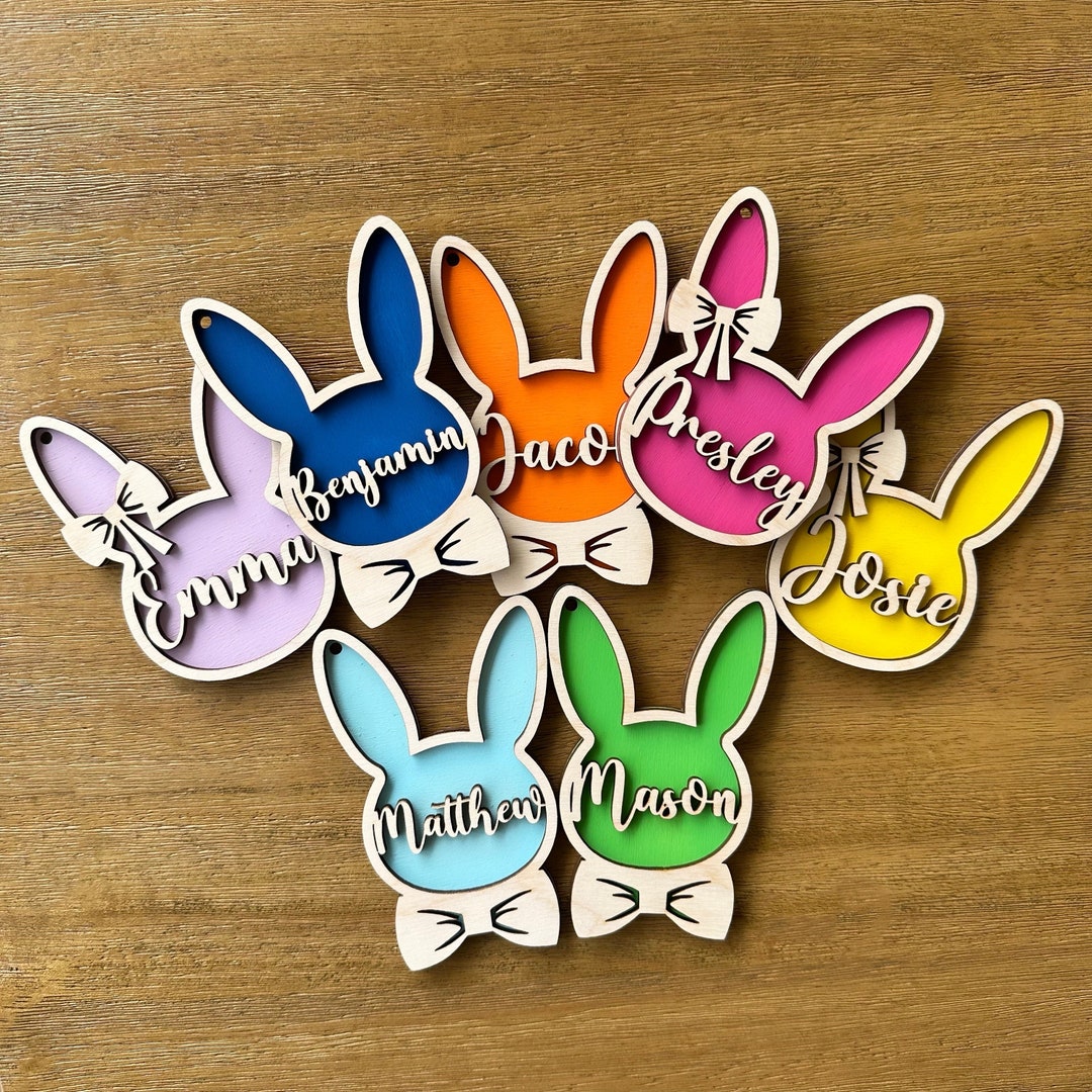 Easter Basket Name Tag, Personalized Easter Basket Tag, Custom Kids ...