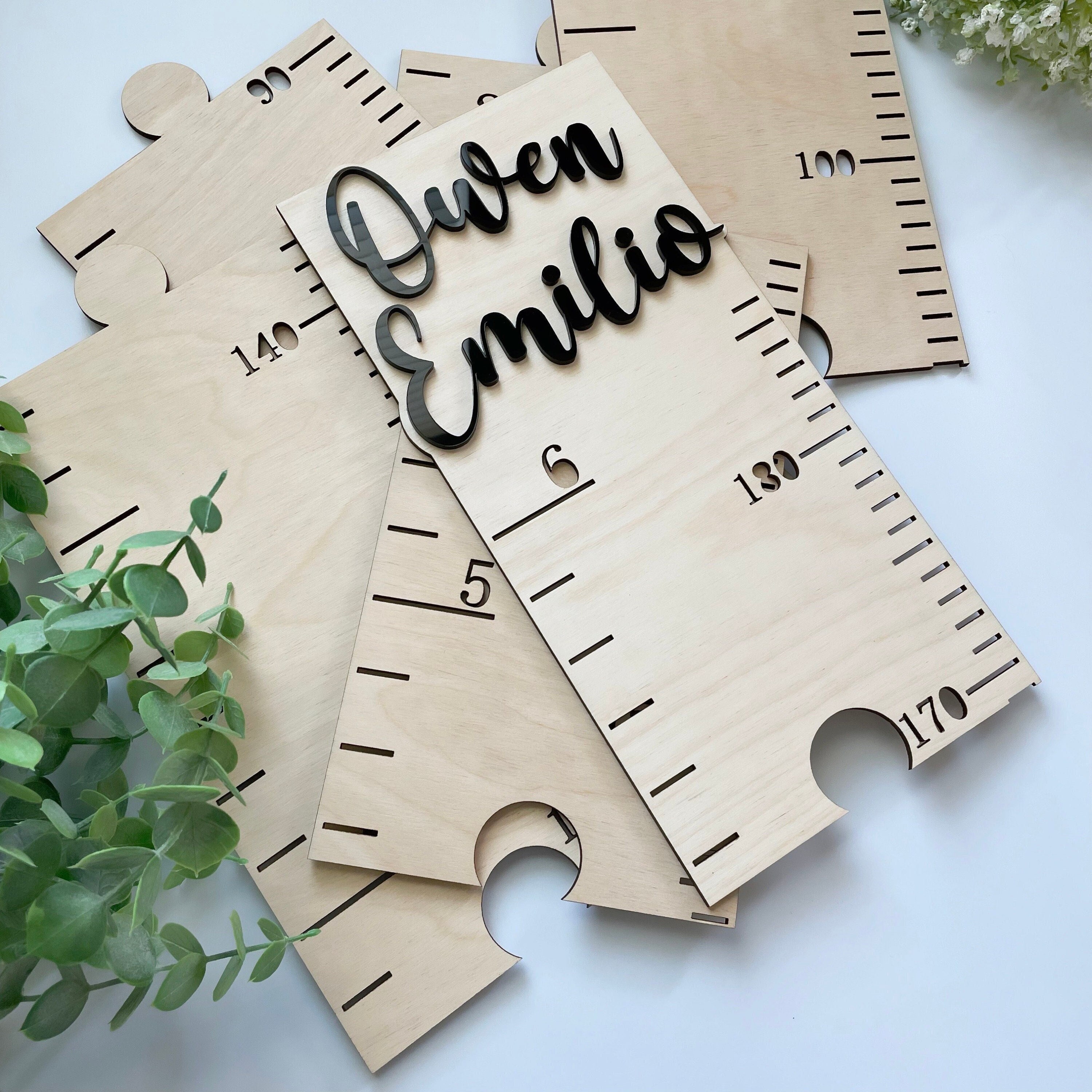 Growth Chart for Kids | Personalized Name Measuring Stick Ruler ...