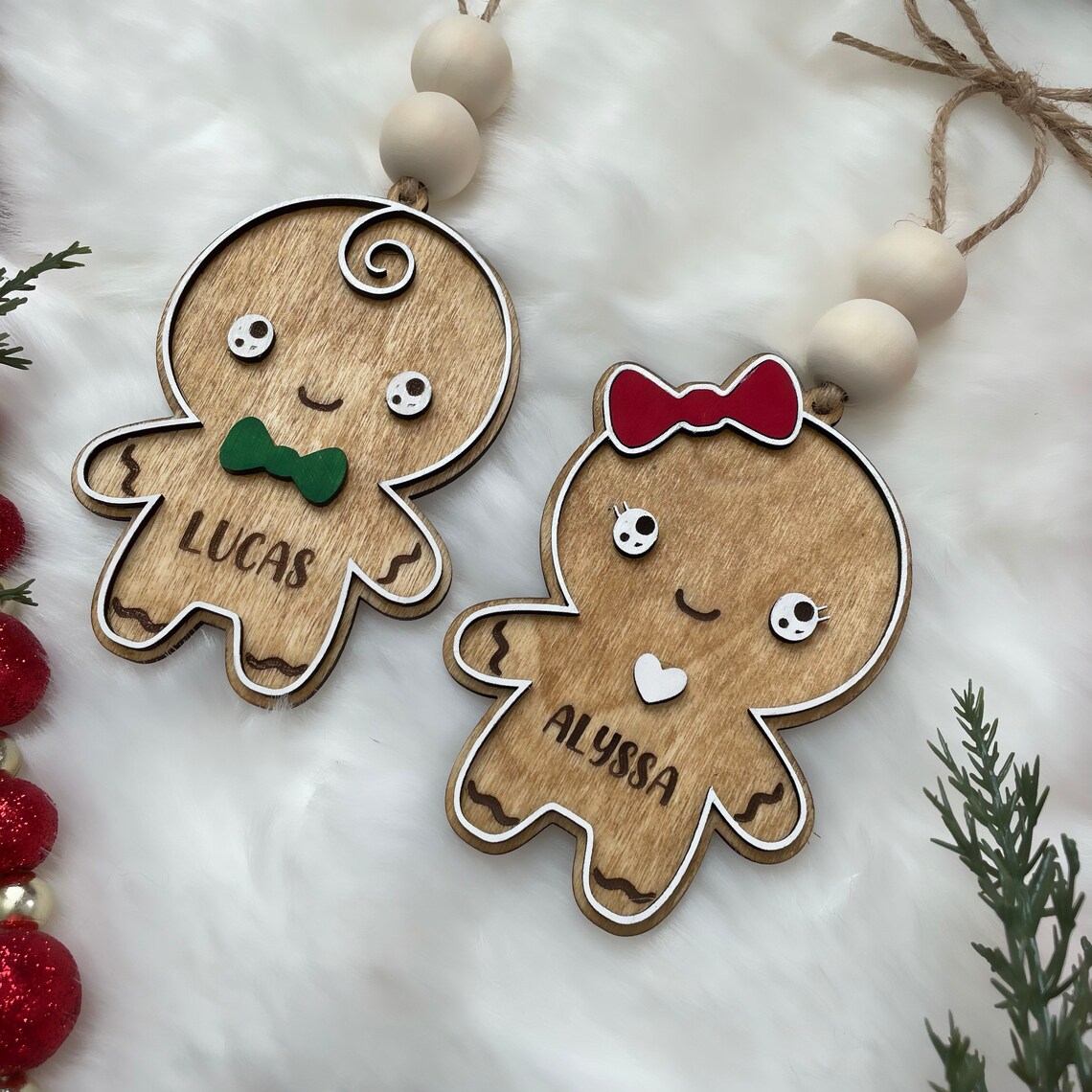Personalized Gingerbread Cookie Christmas Ornament Custom Gingerbread ...