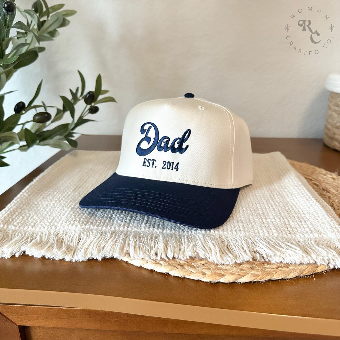Custom Dad Hat Est Year Embroidered Personalized Dad Gift New Dad