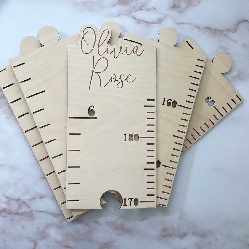 Personalized Wooden Growth Chart Ruler | Growth Measuring Stick ...