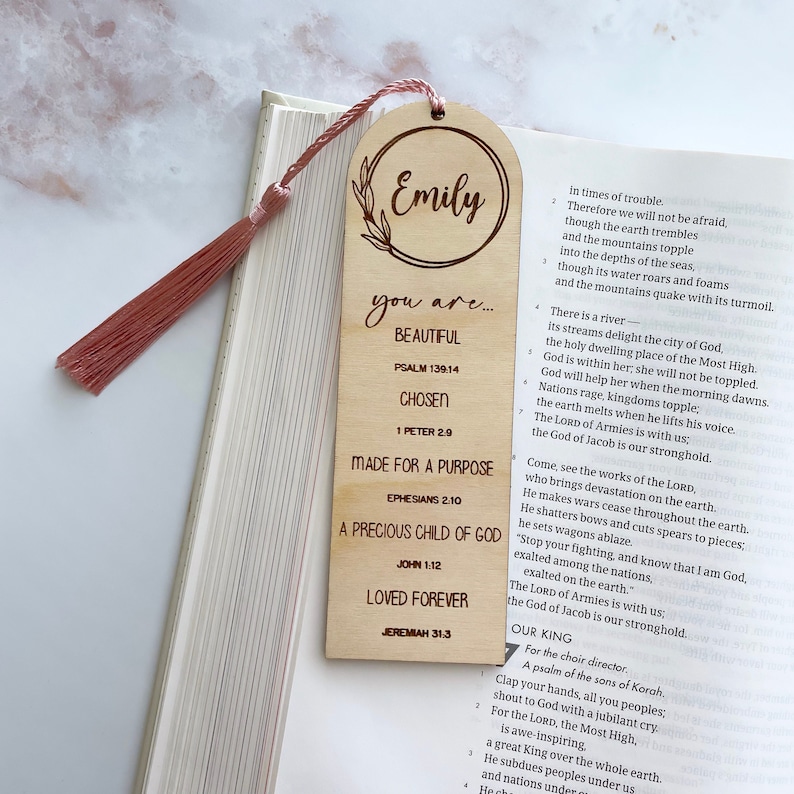 Personalized Bible Verse Bookmark Engraved Personalized - Etsy