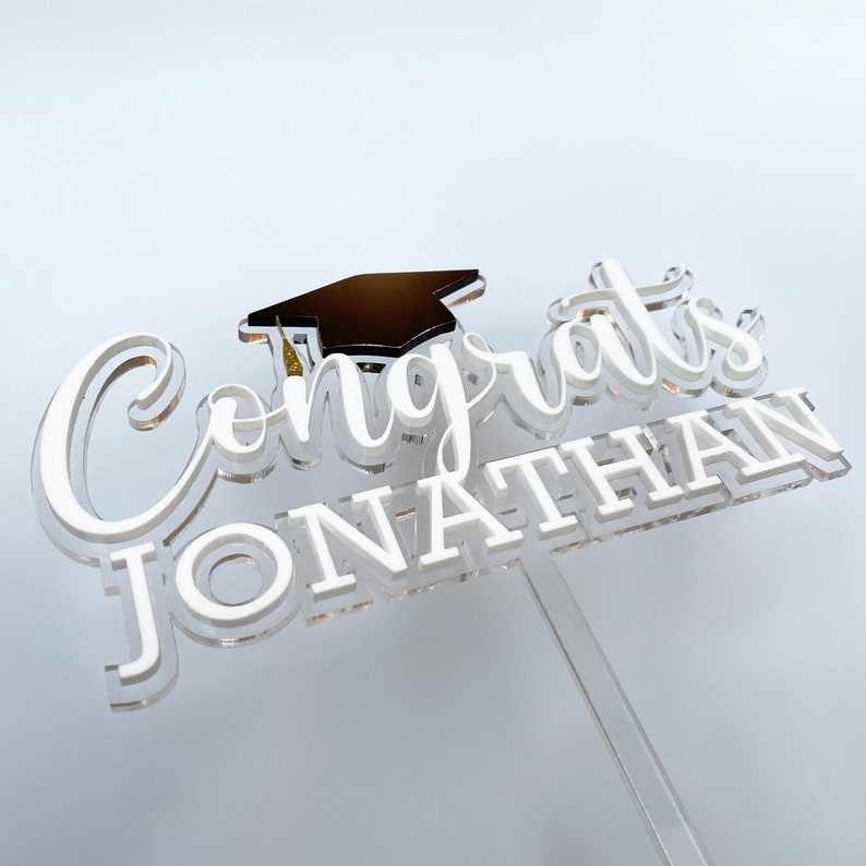 Personalized Graduation Cake Topper Congrats Grad Cake Decor - Etsy