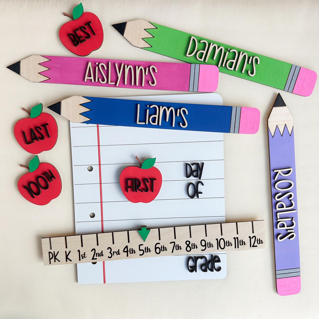 Interchangeable School Sign | Personalized Interchangeable Sign | First ...