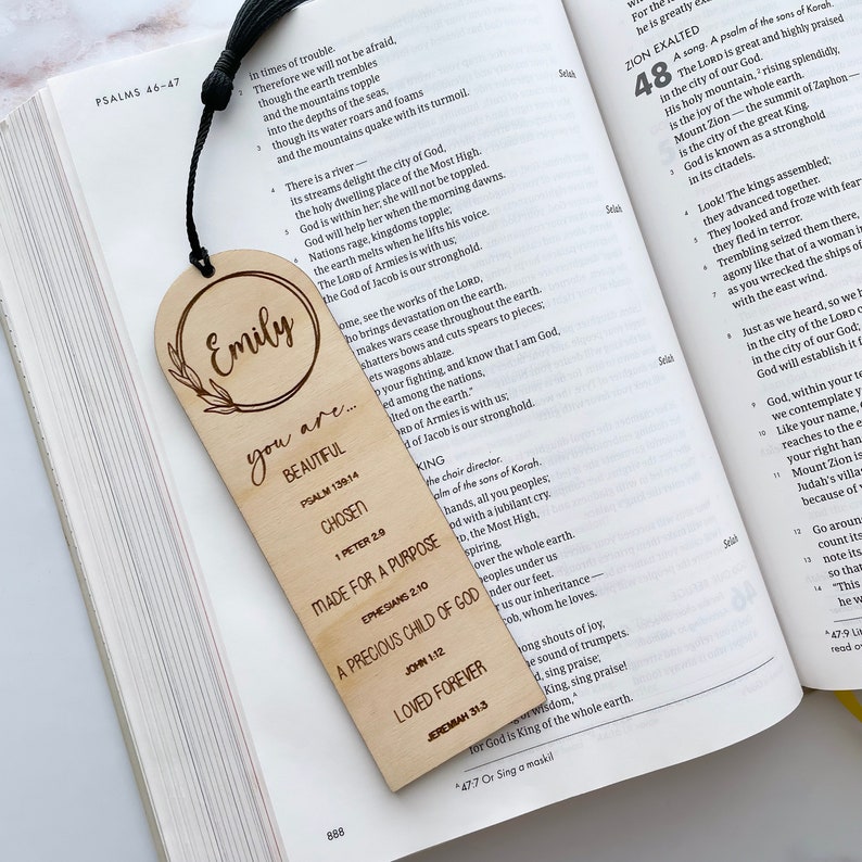 Personalized Bible Verse Bookmark Engraved Personalized - Etsy
