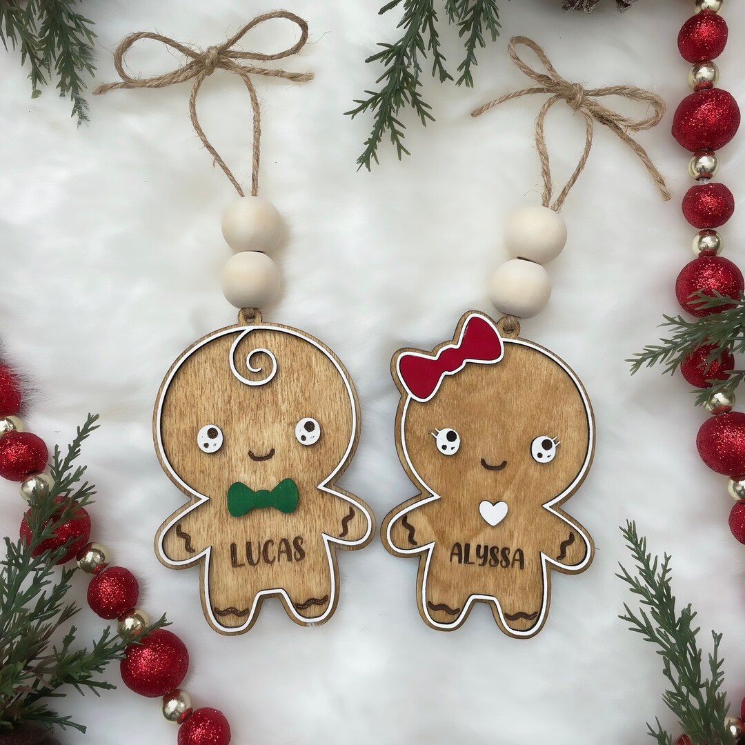 Personalized Gingerbread Cookie Christmas Ornament Custom Gingerbread ...