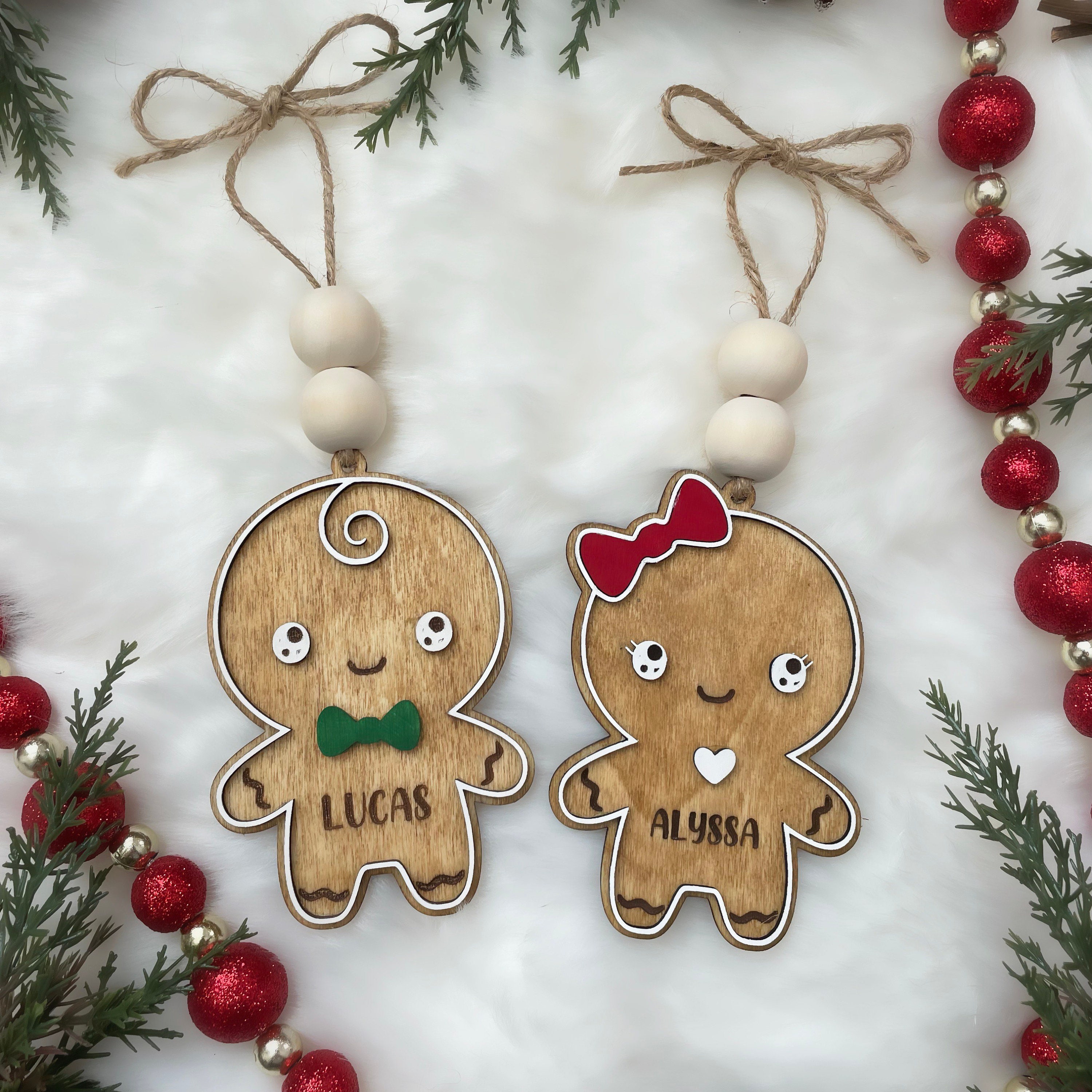 Personalized Gingerbread Cookie Christmas Ornament Custom - Etsy