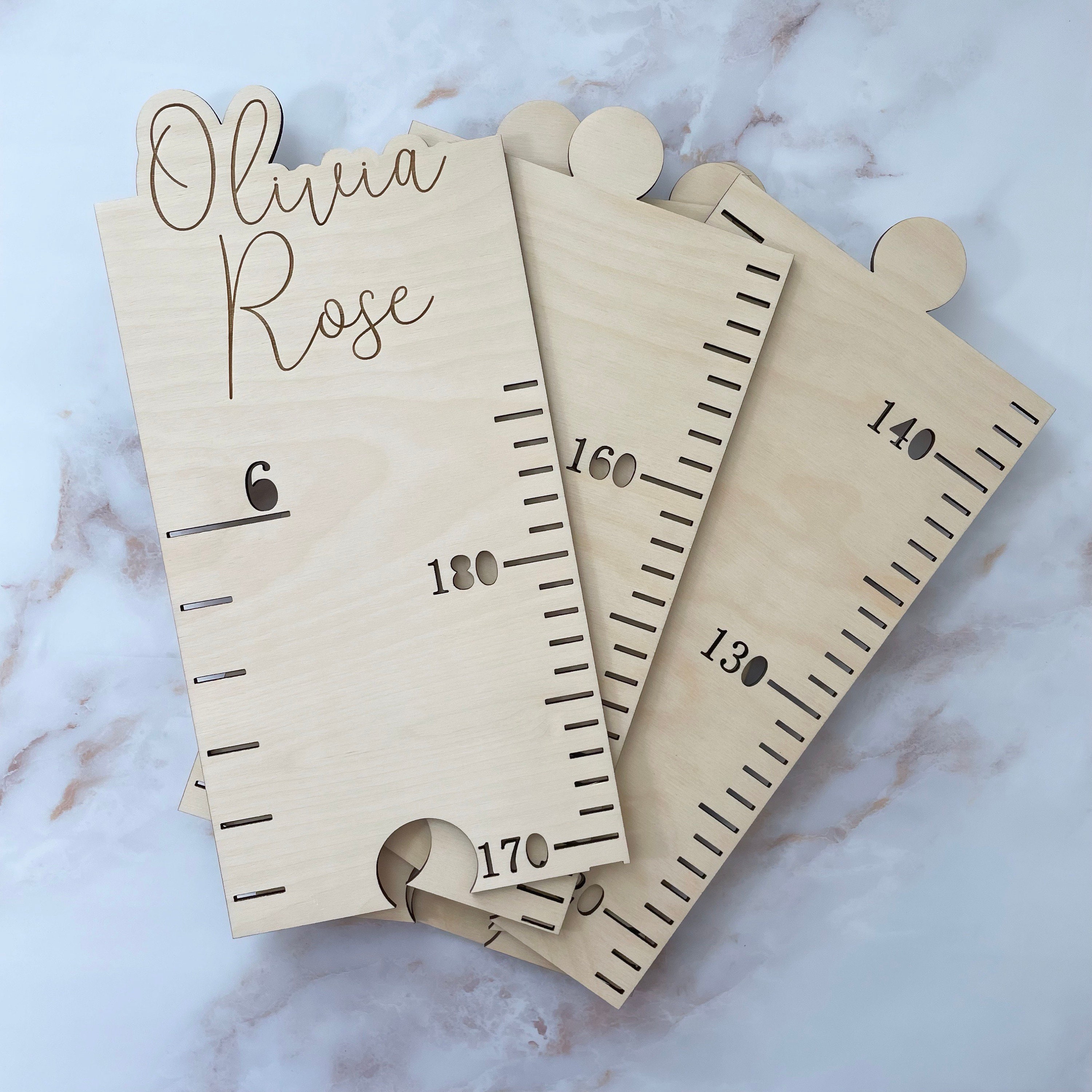 Personalized Wooden Growth Chart Ruler | Growth Measuring Stick ...